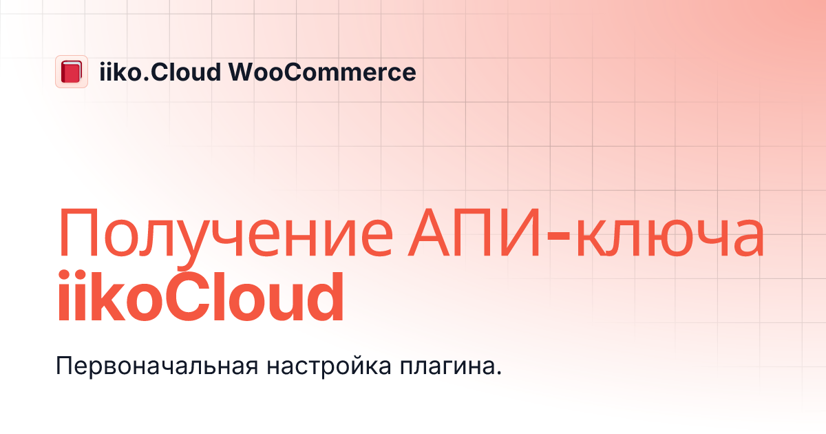 Получение АПИ-ключа iikoCloud | iiko.Cloud WooCommerce